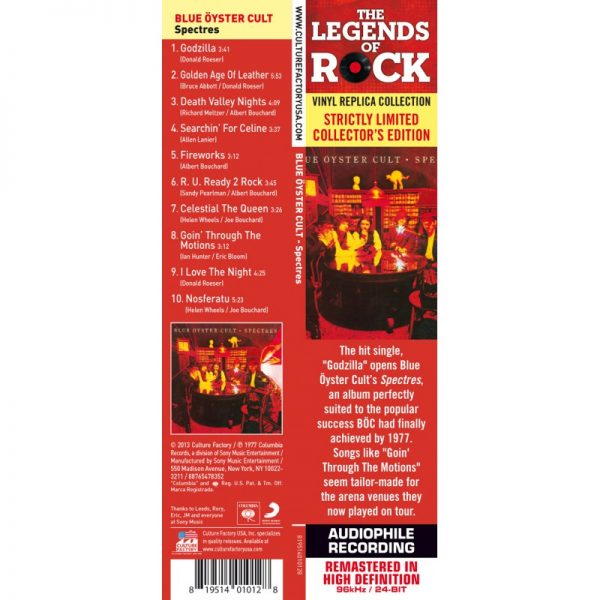 Blue Oyster Cult – CD – Spectres – Culture Factory