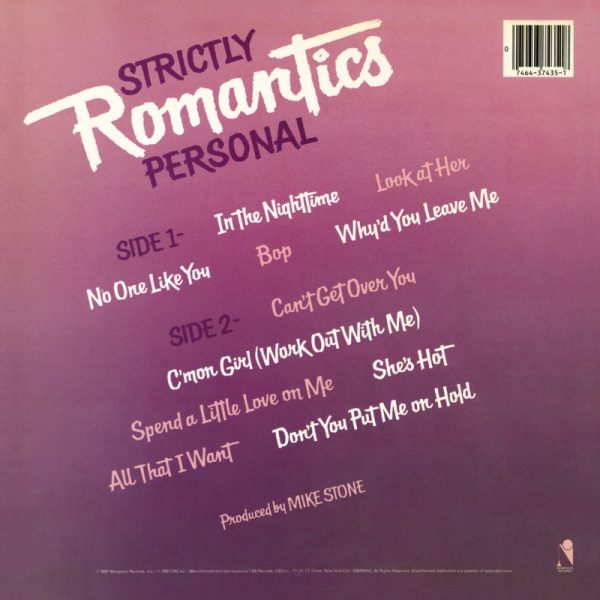 The Romantics – CD – Strictly Personal – Culture Factory